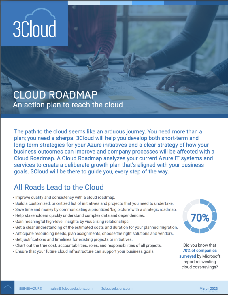 Cloud Roadmap Datasheet - 3Cloud