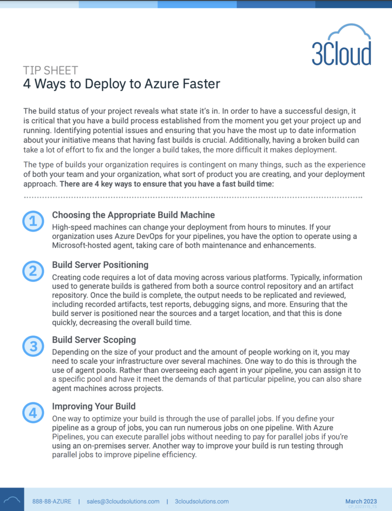 4 Ways to Deploy Azure Faster - 3Cloud