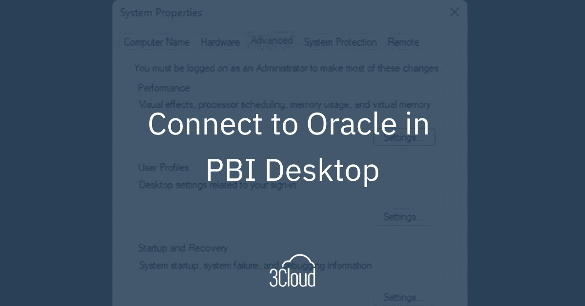 Connect to Oracle in PBI Desktop - 3Cloud