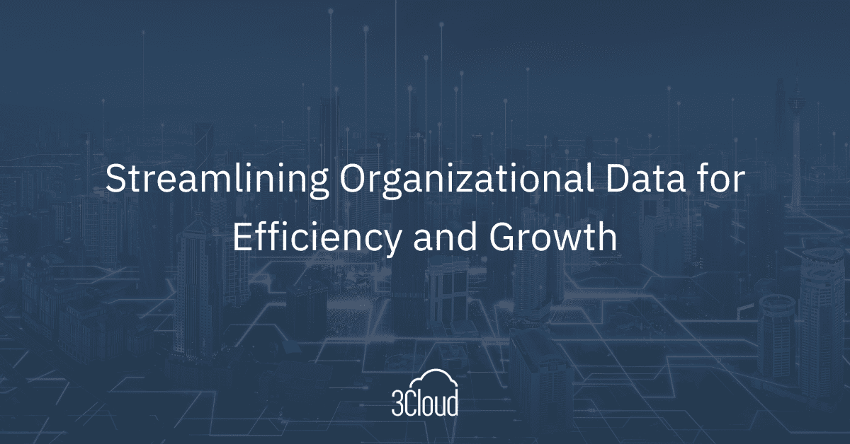 Streamlining Organizational Data for Efficiency & Growth - 3Cloud