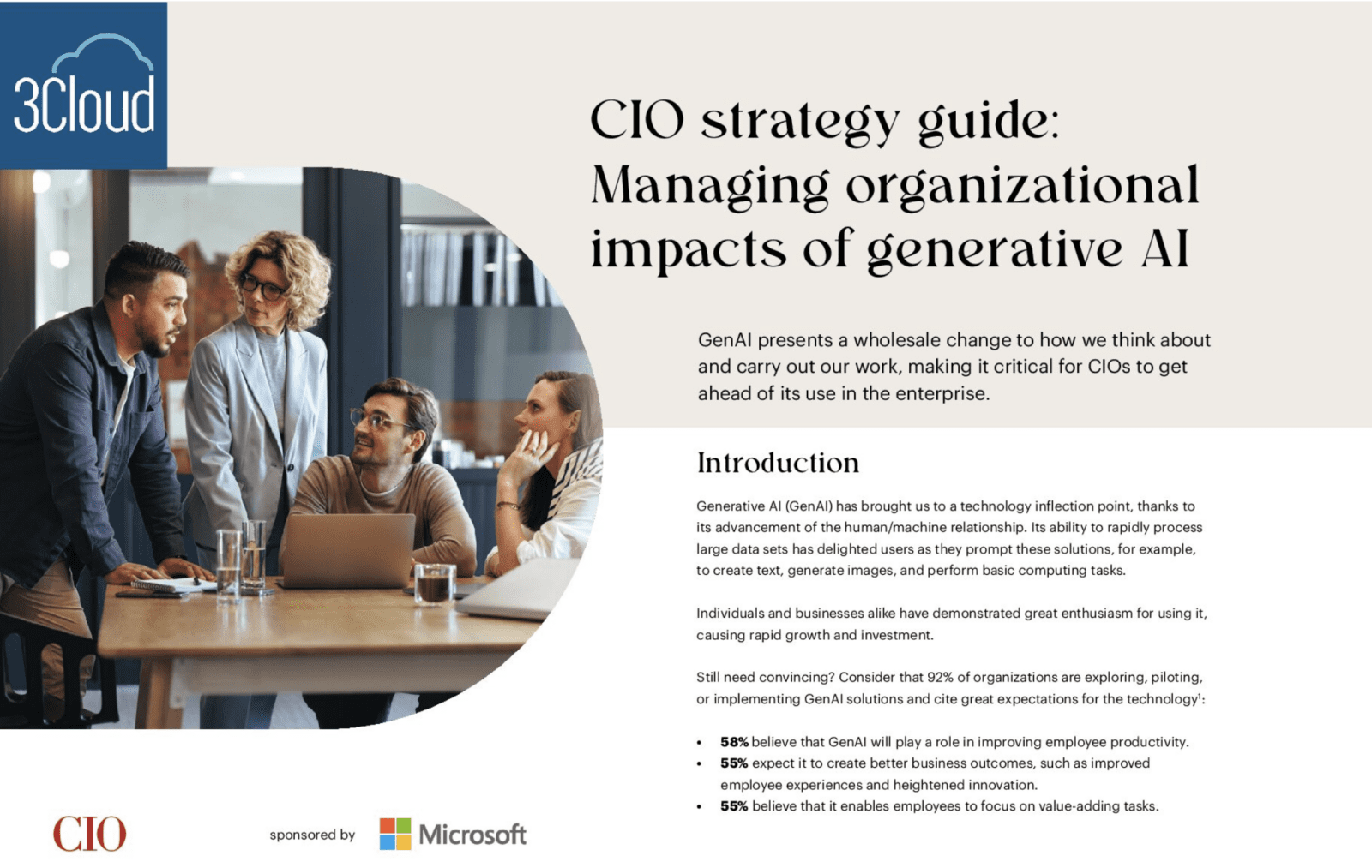 CIO Strategy: Organizational Impacts of Generative AI - 3Cloud